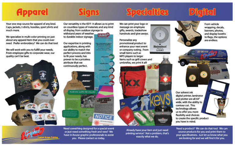 What We Offer – Graphics To Go